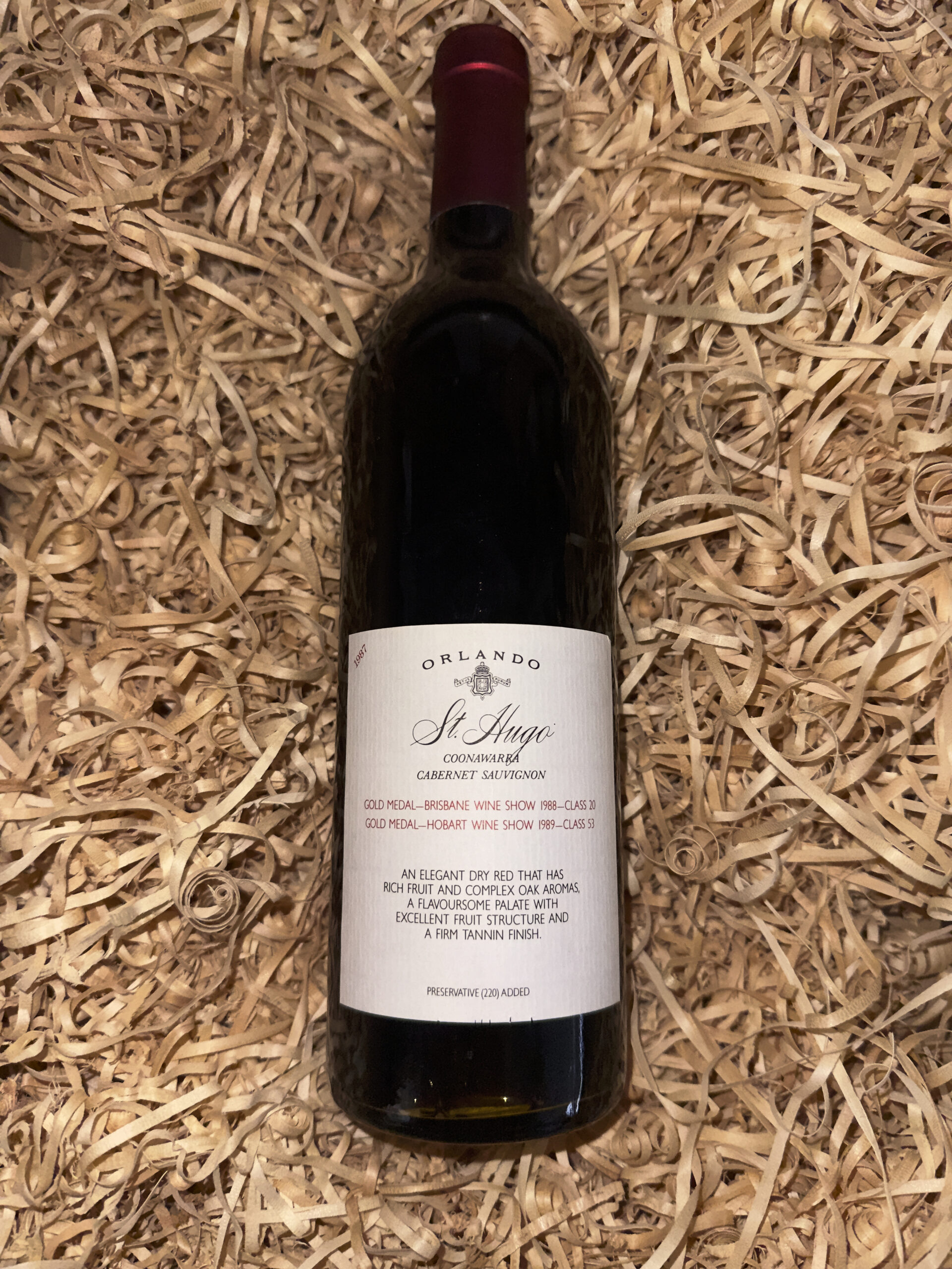 St Hugo Cabernet Sauvignon 1987 750ml - Porters Concierge